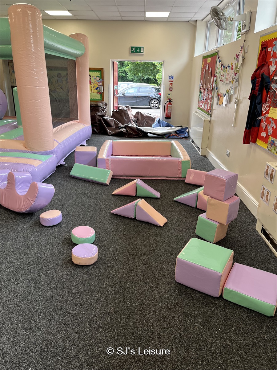 Multi Pastel Soft Play & Bouncy Castle Combo Package (INDOOR ONLY ...