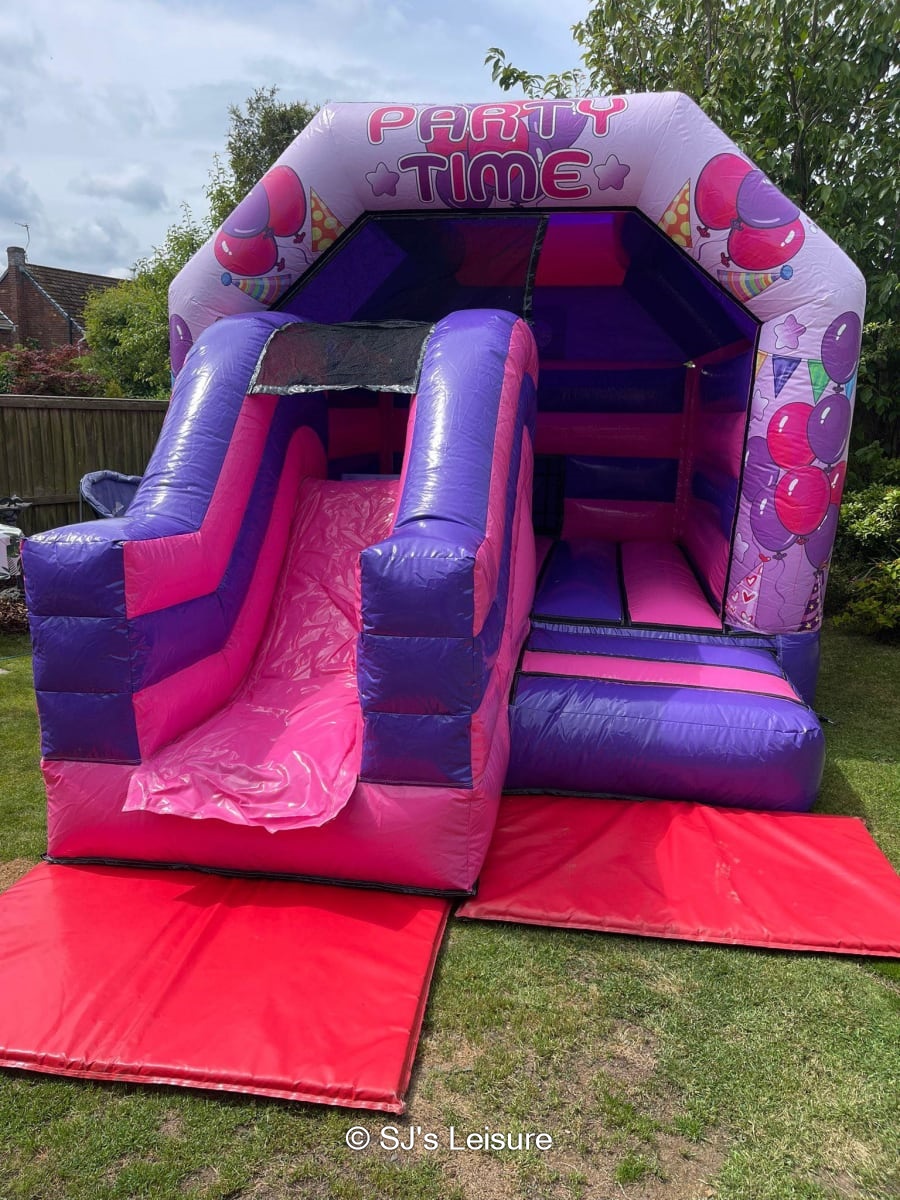 Partytime Pink & Purple Front Slide Combo - Inflatable & Fun Product ...