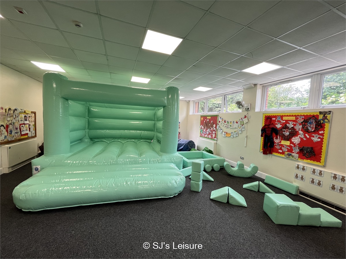 Sage Green Soft Play & Bouncy Castle Package (INDOOR ONLY) - Inflatable ...